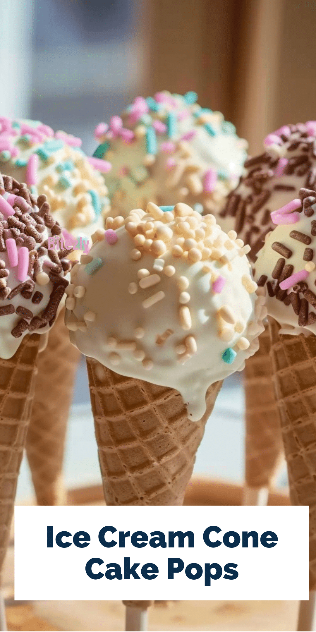 Ice Cream Cone Cake Pops | Bitezly
