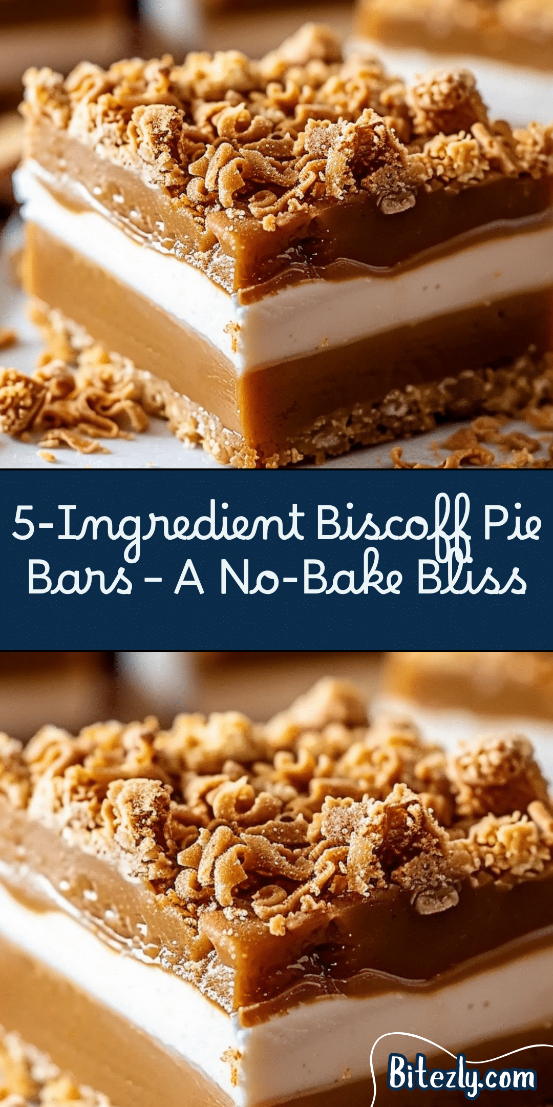 5-Ingredient Biscoff Pie Bars – A No-Bake Bliss for Cookie Butter ...