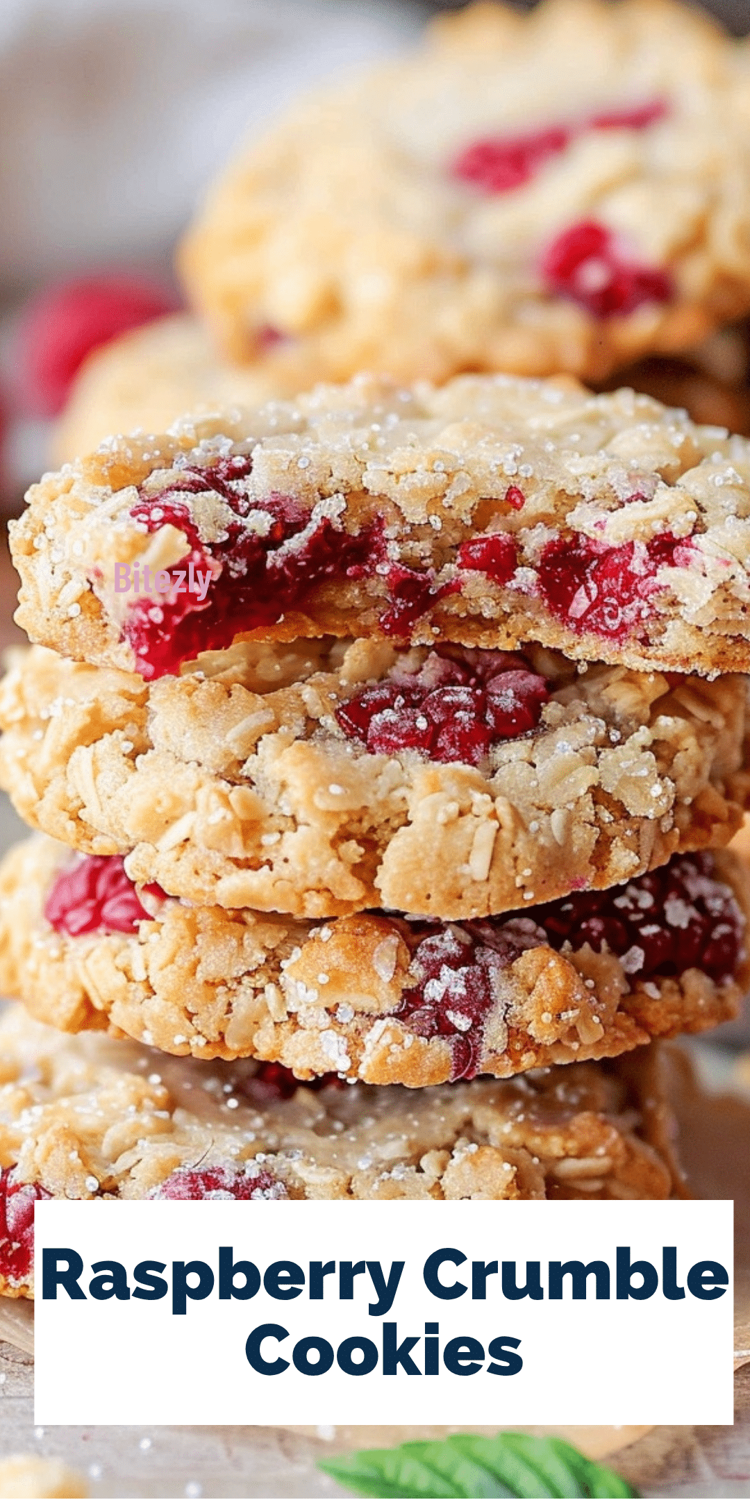 Raspberry Crumble Cookies (Costco Copycat) | Bitezly