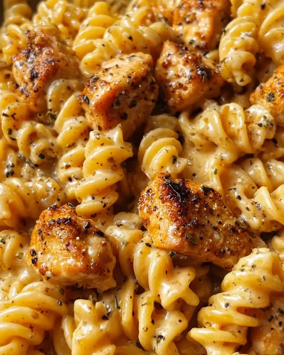 Cheesy Cajun Garlic Chicken Rotini Skillet - Quick & Flavorful Recipe