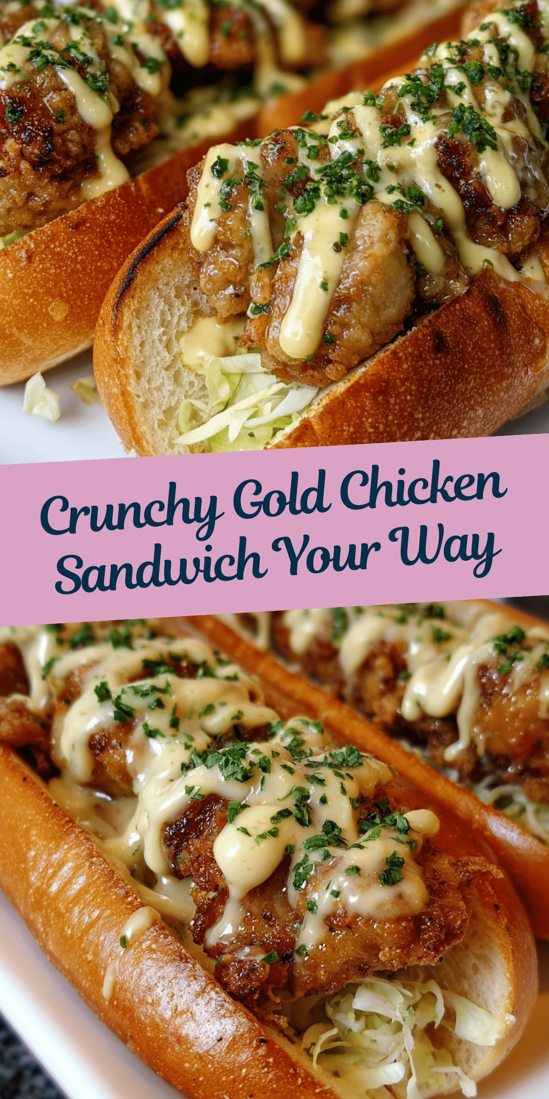 Gold Chicken Crunch Sandwiches: Juicy Chicken Tenders & Tangy Mustard Sauce
