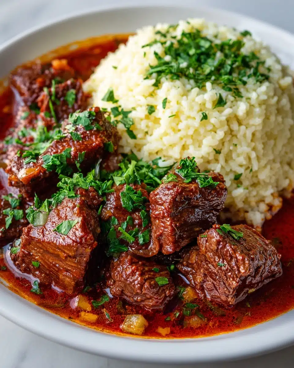 Moshari Kokkinisto: Greek Beef Stew in Tomato-Wine Sauce Recipe - Comforting Mediterranean Flavors
