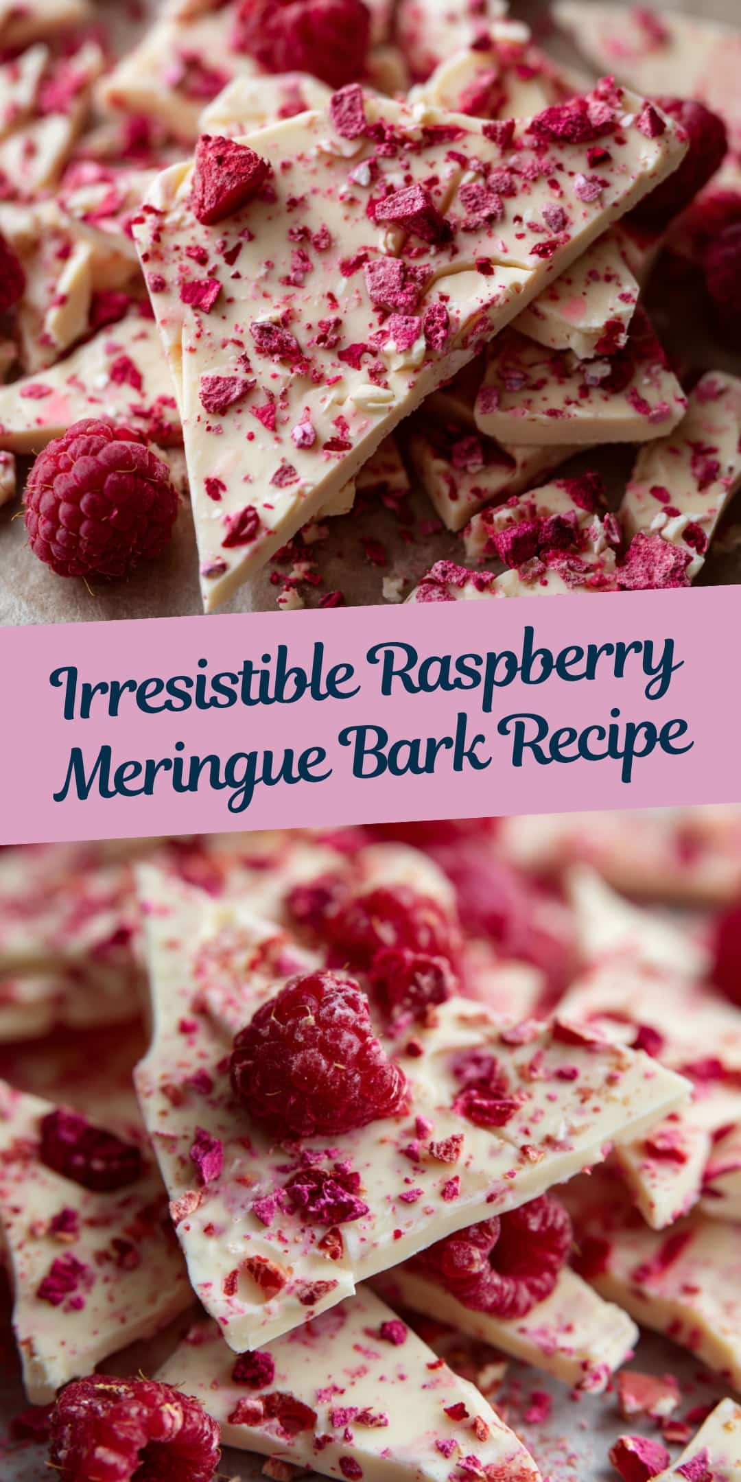 Raspberry Meringue Bark Recipe: Airy, Tangy, and Colorful Delight