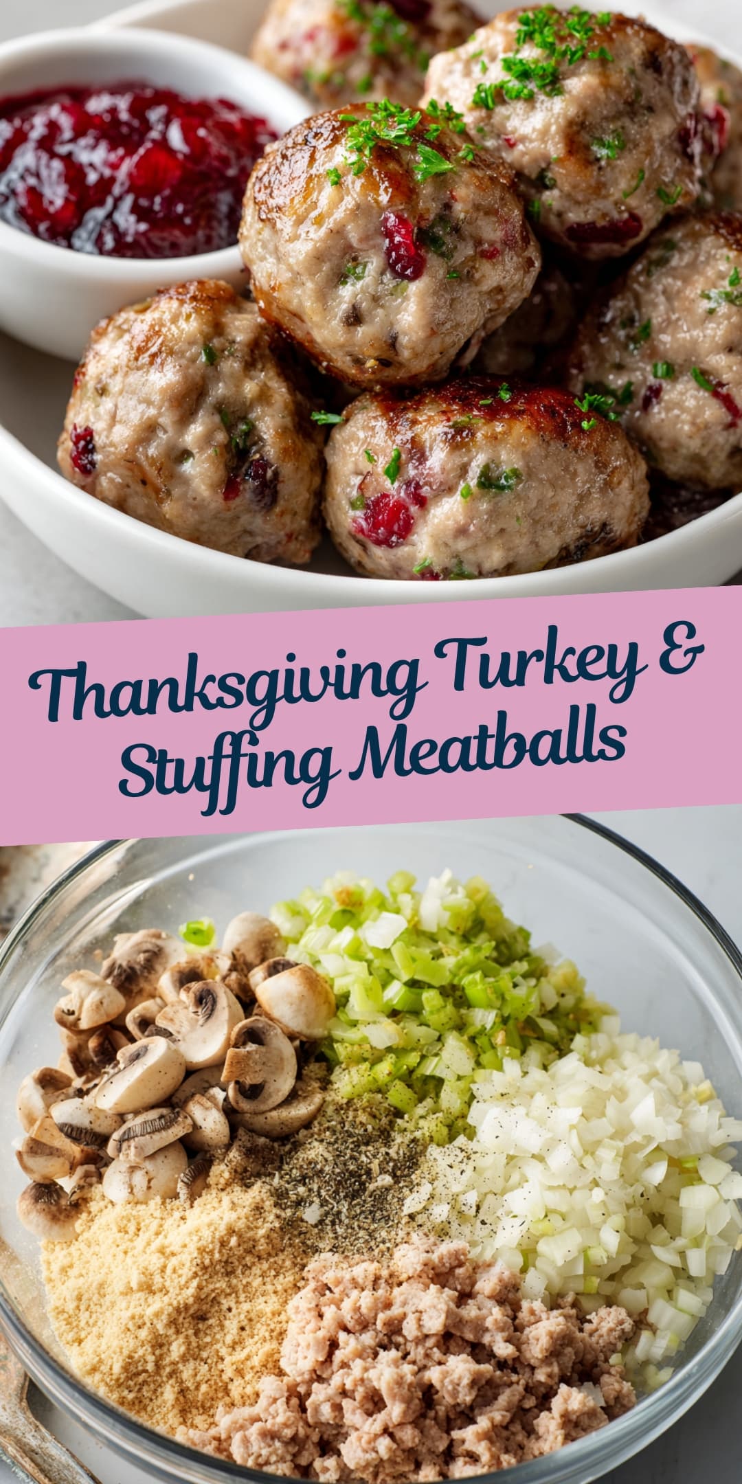 Turkey and Stuffing Meatballs - Festive Holiday Flavors Recipe