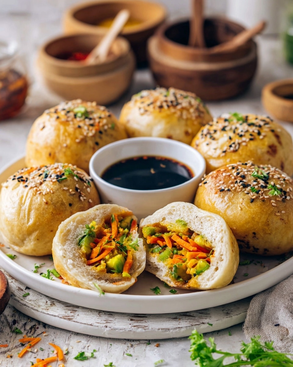 Pan-Fried Vegan Vegetable Bao Buns: Irresistibly Crispy & Fluffy