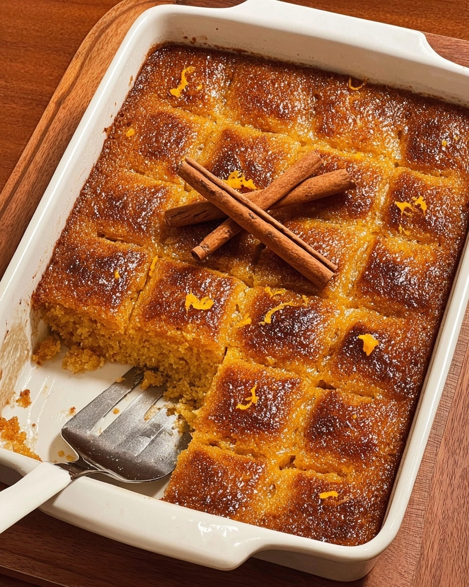 Honey Almond Cake (Tishpishti) with Citrus Syrup – Irresistible Delight