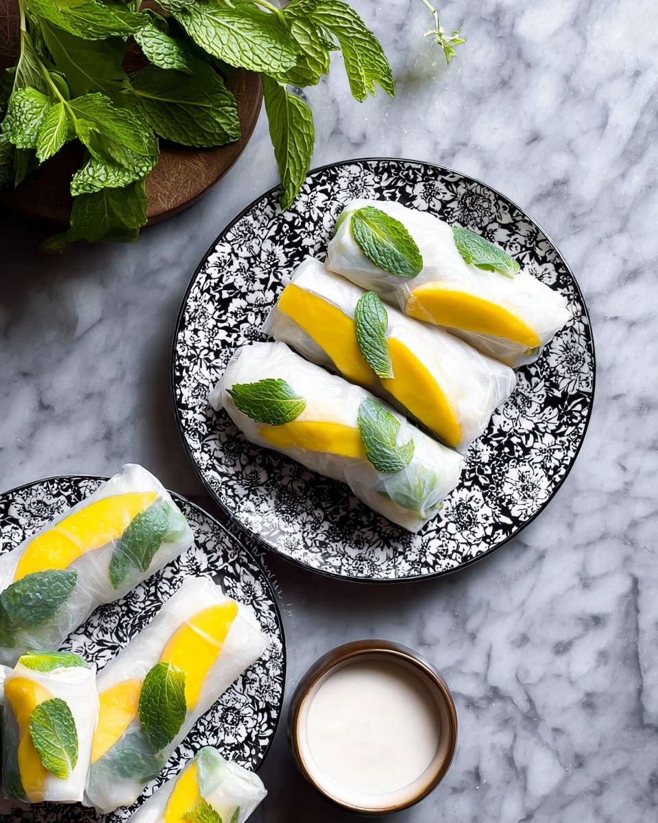 Thai Mango Sticky Rice Summer Rolls: Fresh & Tropical Delight
