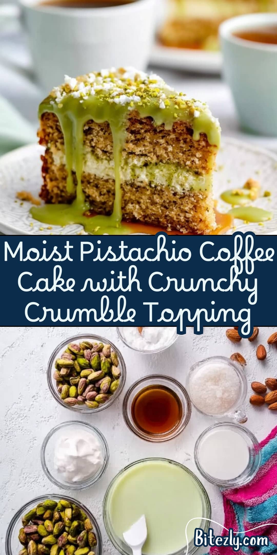 Pistachio Coffee Cake: Irresistibly Nutty & Moist Delight