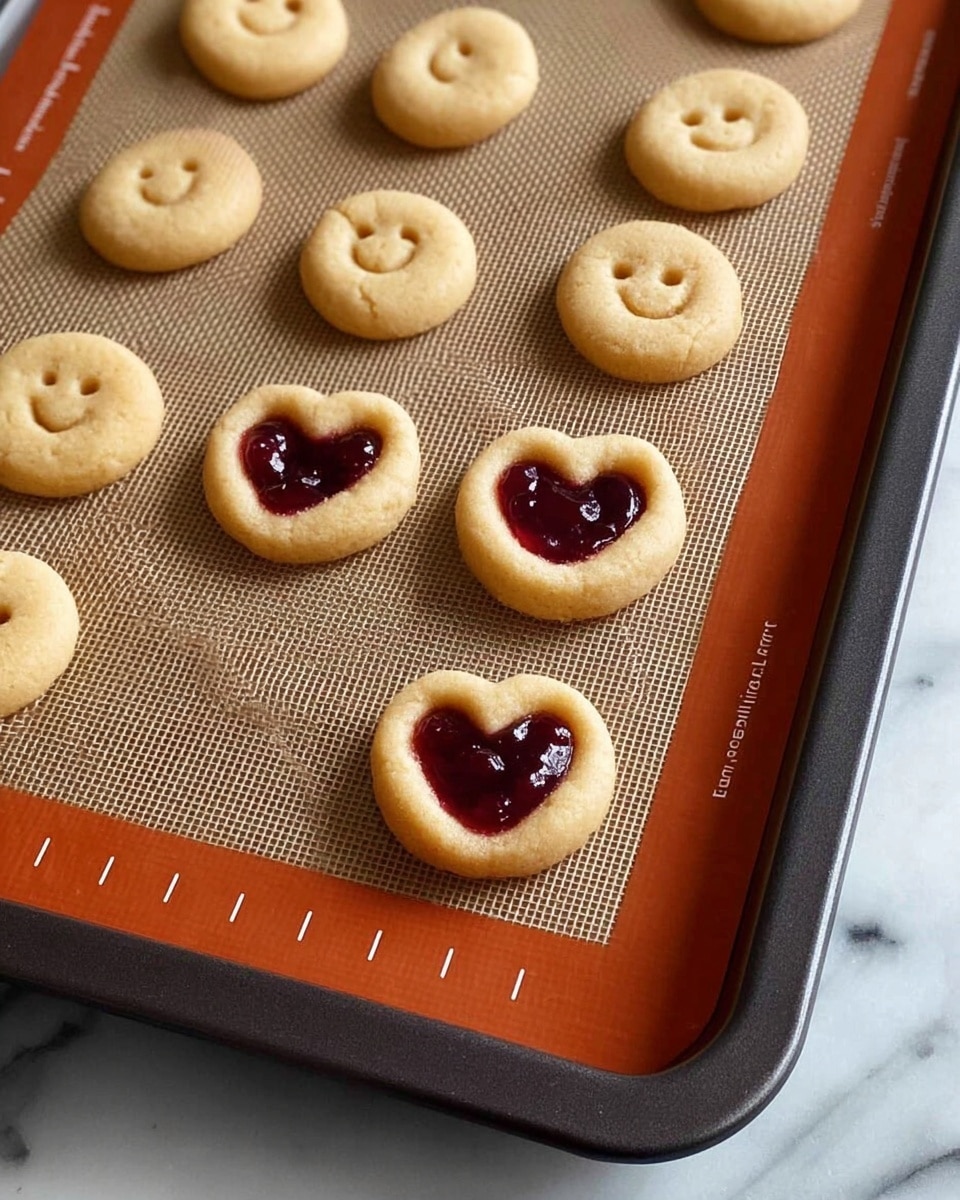 Cherry Heart Thumbprint Cookies with Fresh Cherry Jam