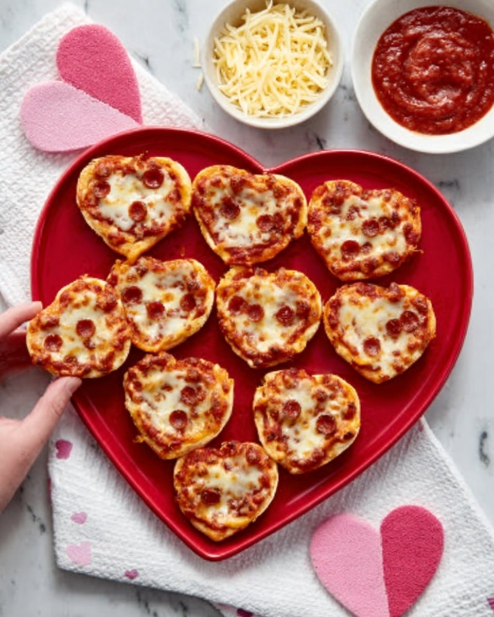 Heart Shaped Mini Pizzas: Cute, Easy, Delicious Snack