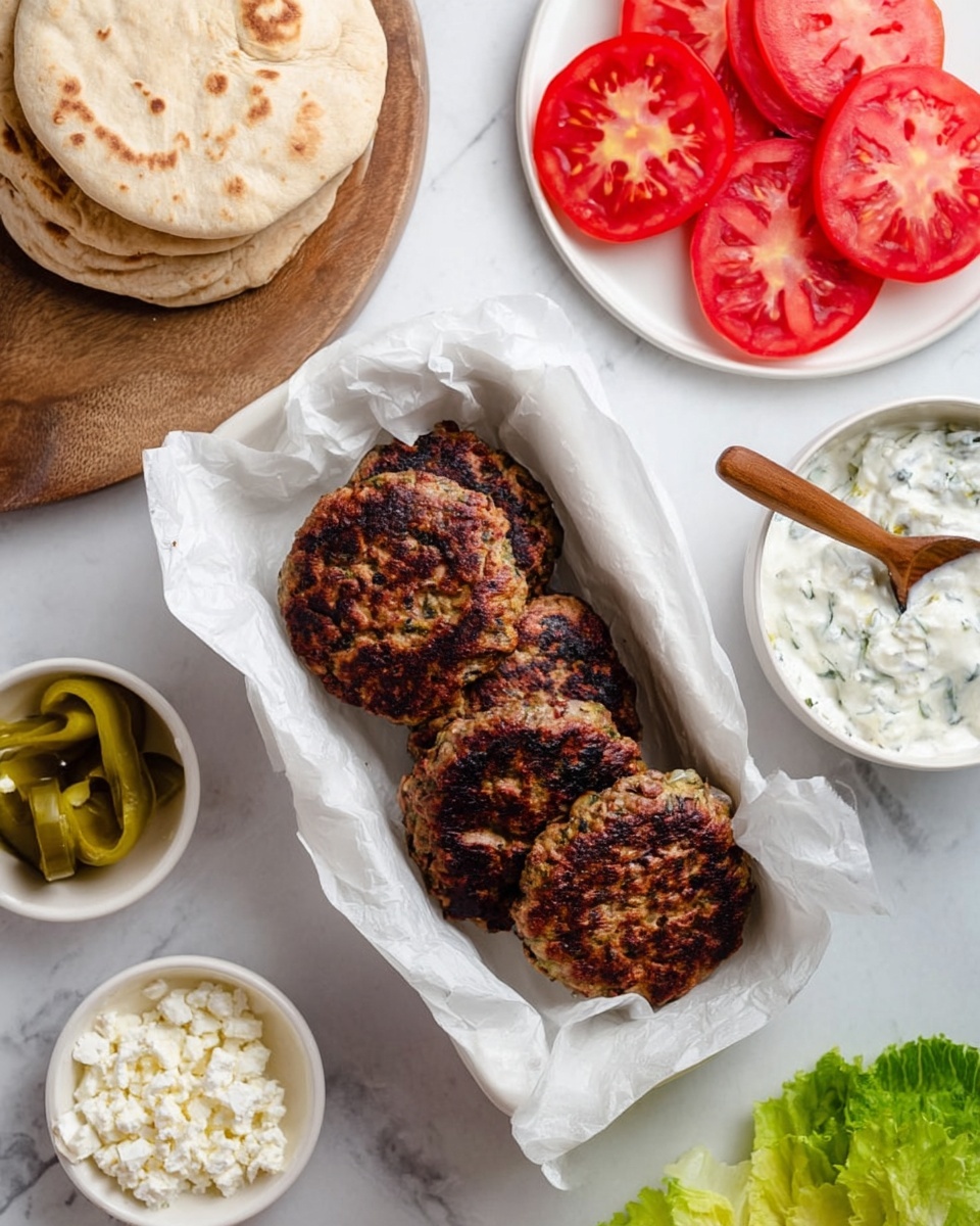 Juicy Greek Turkey Burger Patties with Feta – Easy & Flavorful