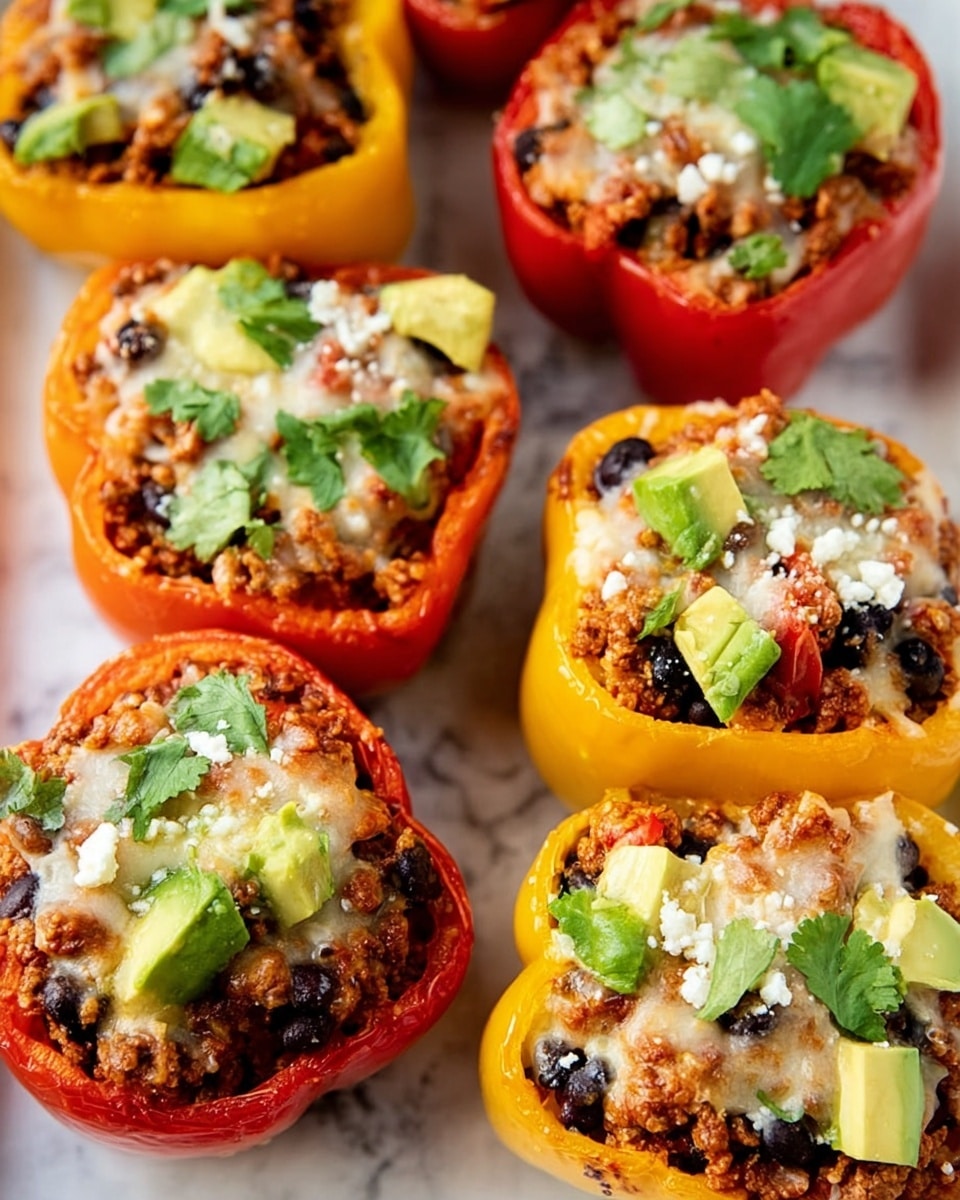 Ground Turkey Stuffed Peppers | Healthy and Flavorful Dinner