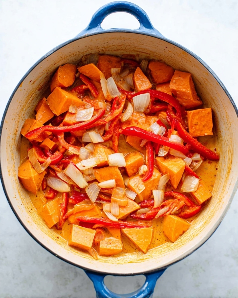 Coconut Curry Soup with Sweet Potatoes & Rice Noodles | Delicious & Healthy