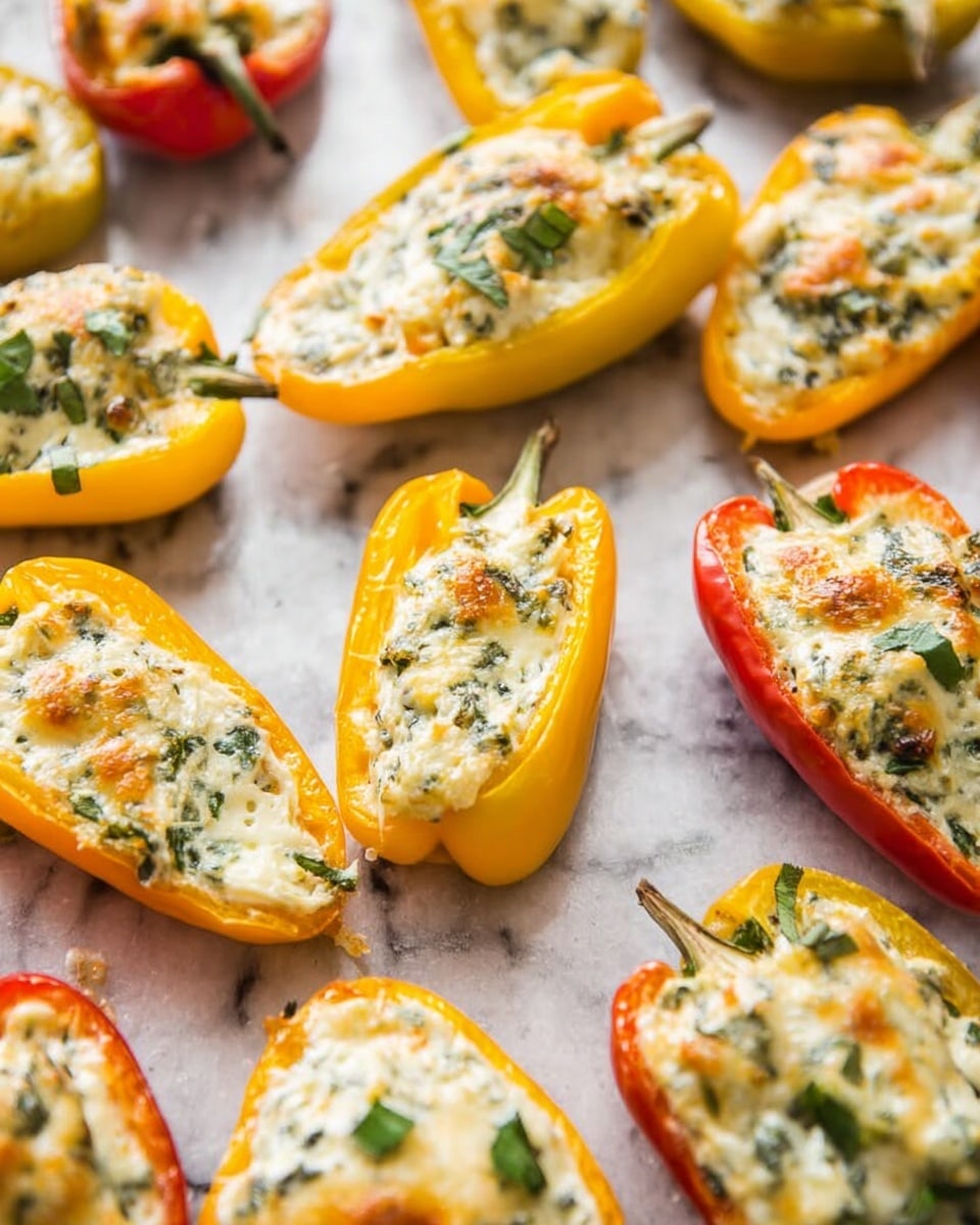 Stuffed Mini Peppers with Goat Cheese & Jalapeños – Delicious & Easy