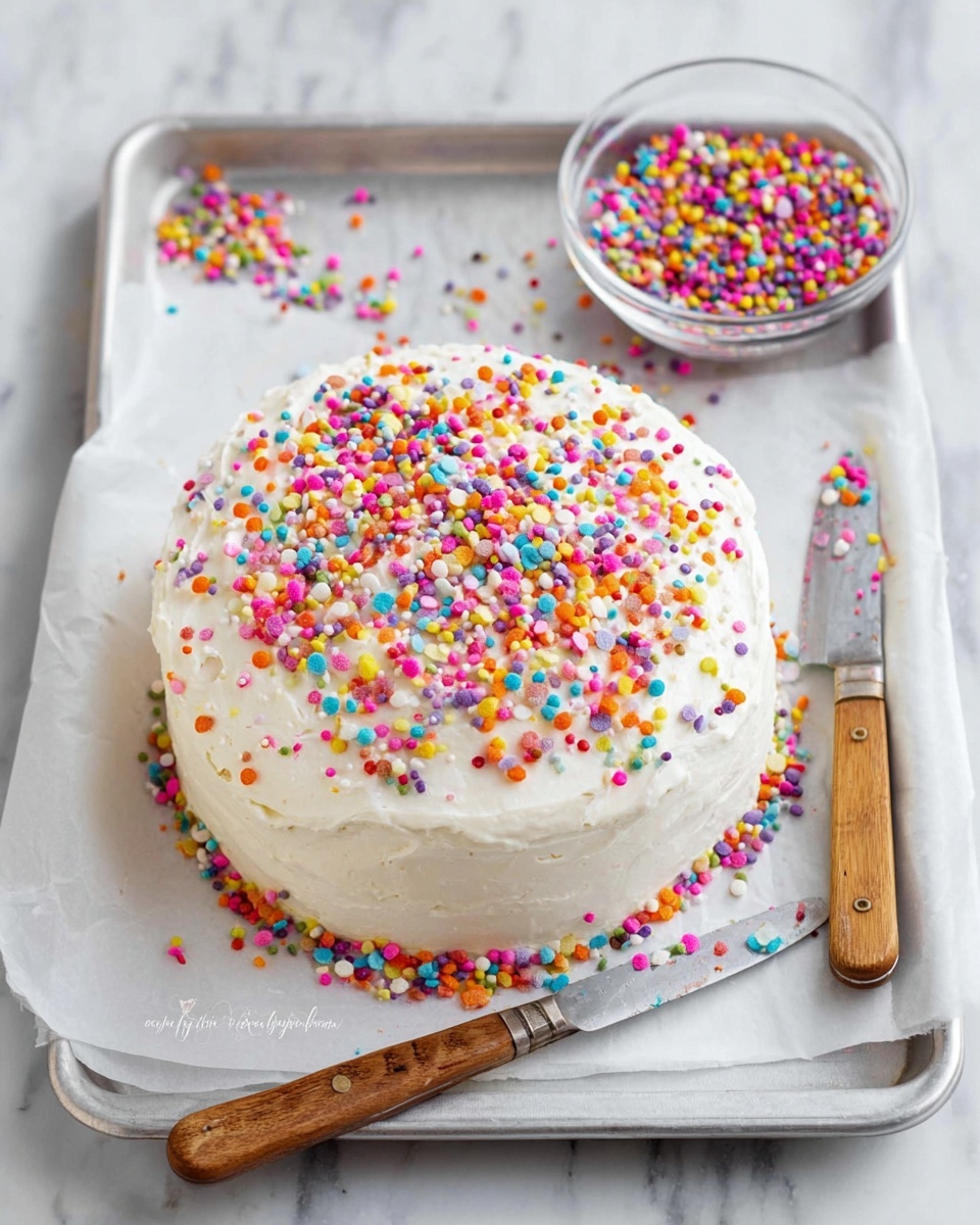 Single Layer Funfetti Cake – Vibrant Celebration Dessert