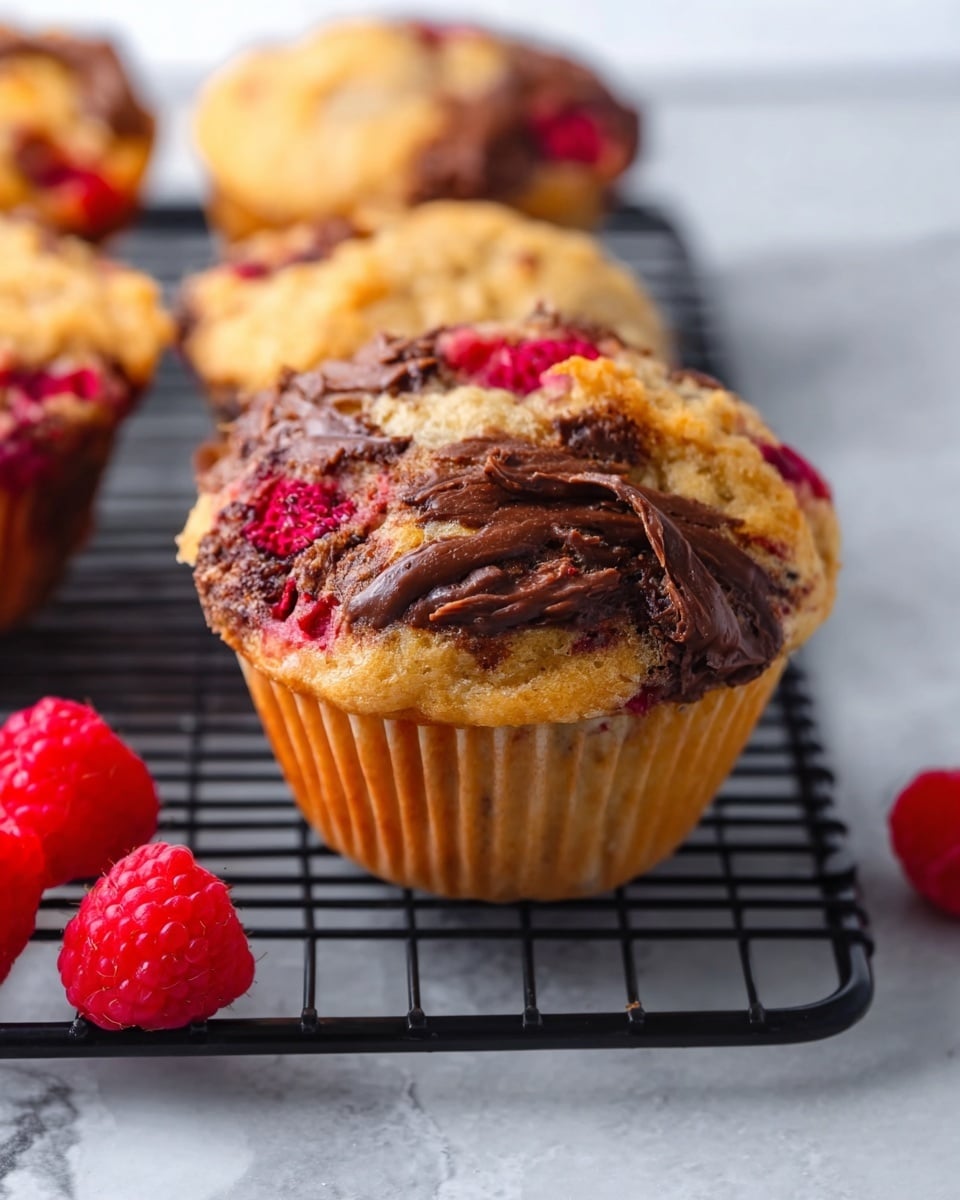 Dark Chocolate Chunk Raspberry Crumb Muffins - Irresistible Baked Delights