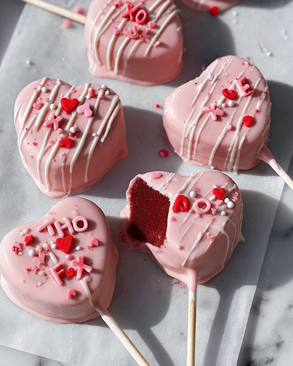 Red Velvet Heart-Shaped Cake Pops Recipe | Irresistible & Cute