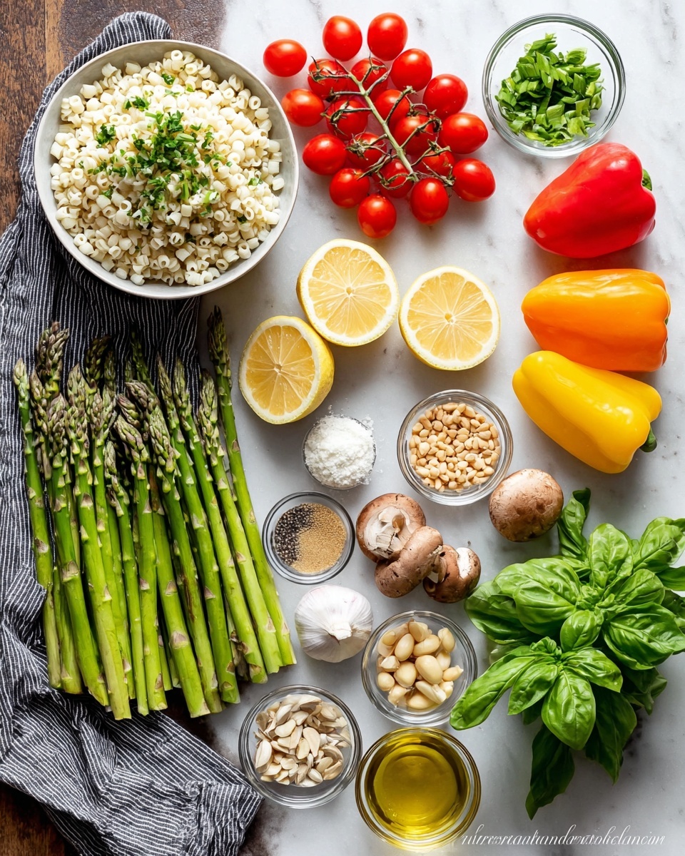 Lemon Garlic Orzo with Roasted Vegetables: Bright & Healthy