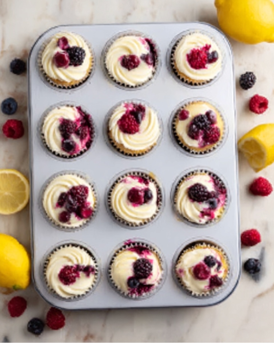 Mini Lemon Blueberry Cheesecakes: Bright & Irresistible Treats