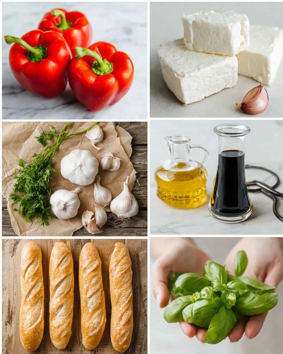 Roasted Red Peppers Goat Cheese Crostini | Easy, Flavorful Appetizer