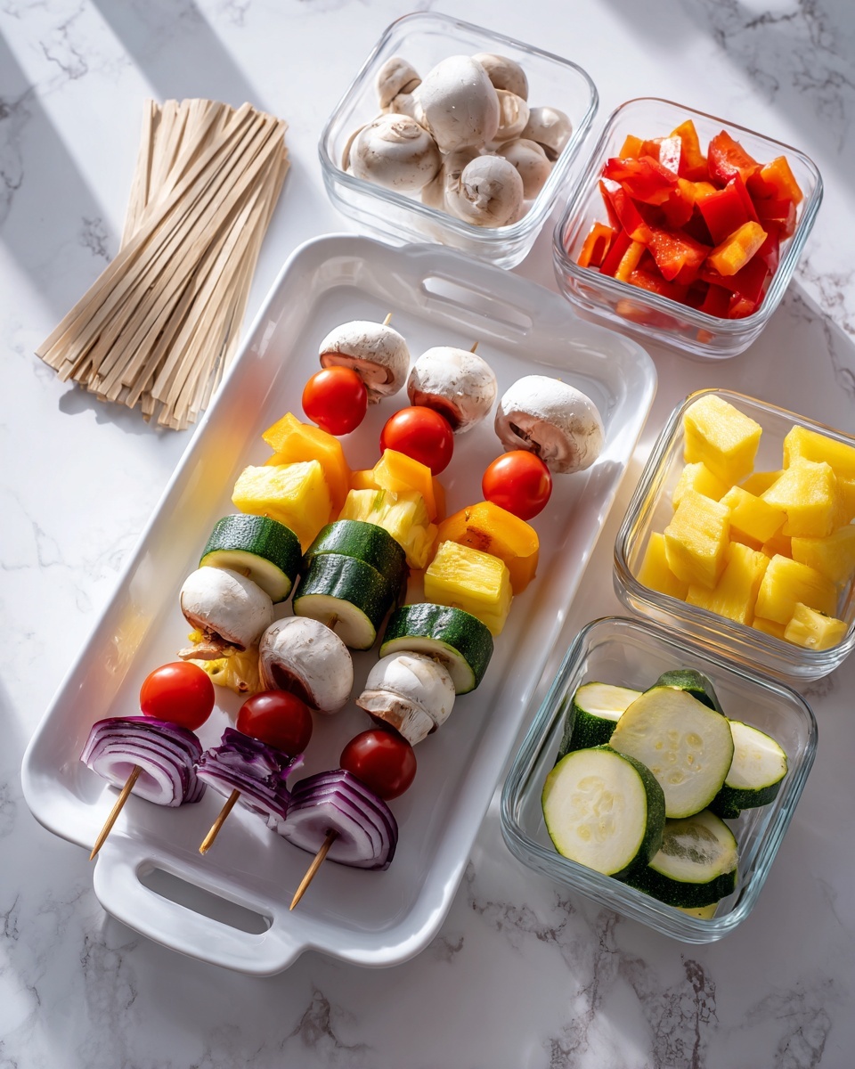 Grilled Veggie Skewers with Pineapple & Fresh Vegetables – Easy & Delicious