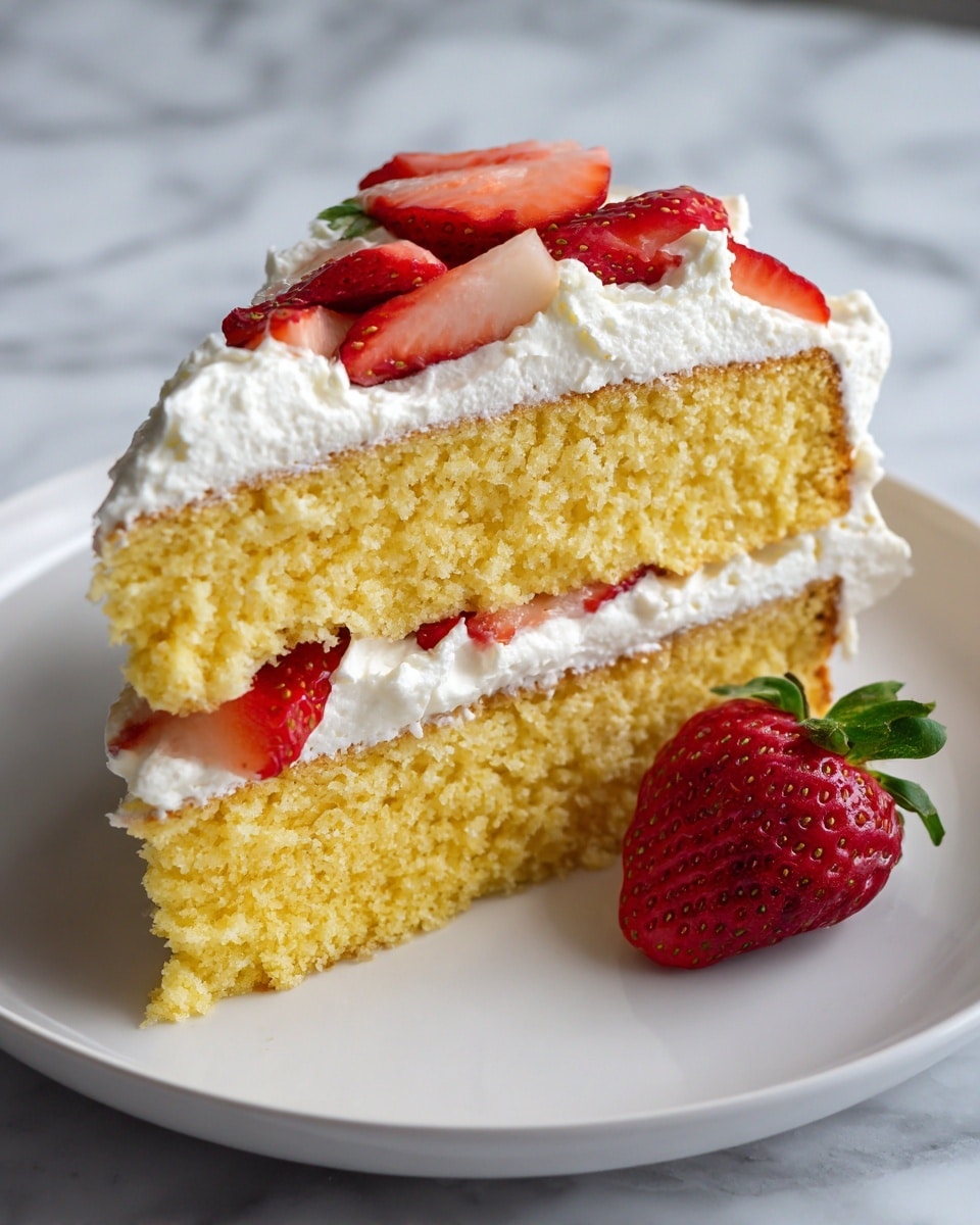 Victorian Sponge Cake with Raspberry Jam and Strawberries