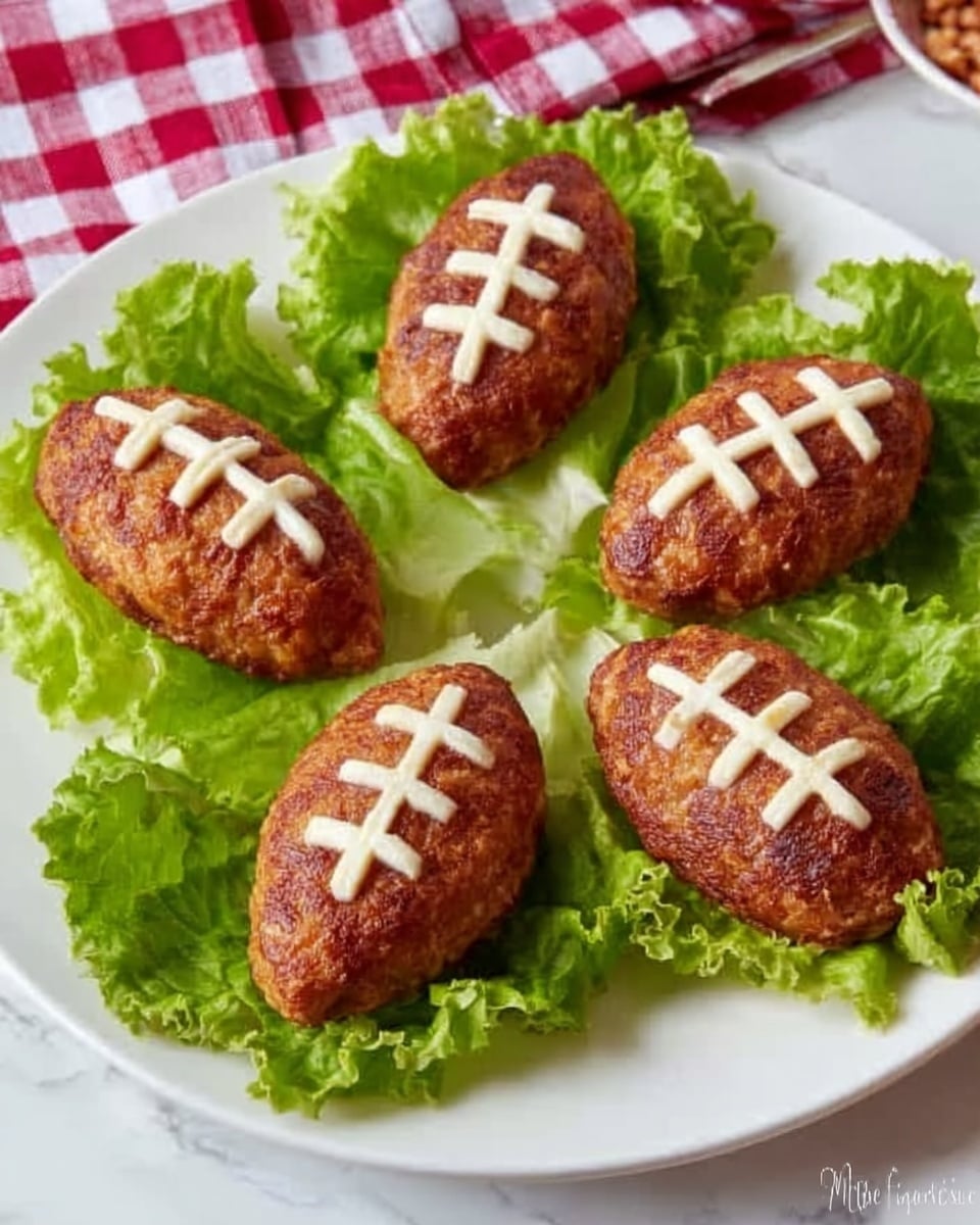 Football Mini Meatloaf - Fun, Easy Game Day Dish