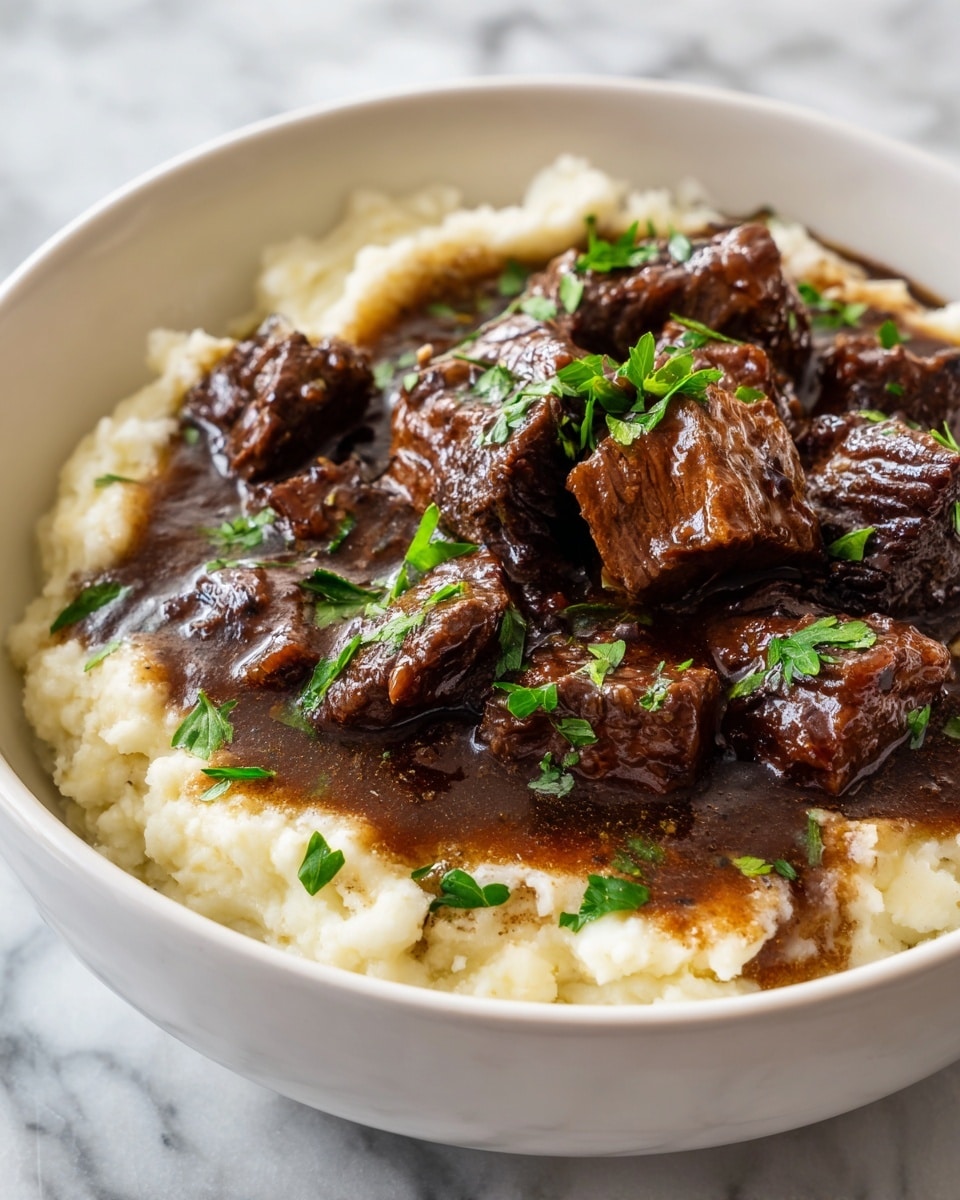 Hearty Slow-Cooked Beef Tips with Rich Gravy | Delicious & Cozy