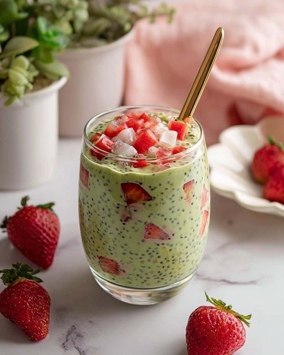 Strawberry Matcha Sago: Refreshing & Irresistible Dessert