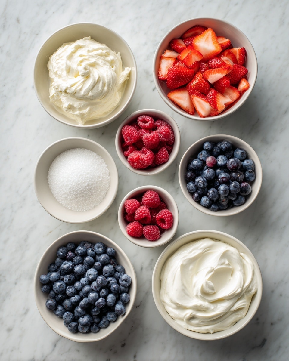 Easy Red, White, and Blue Cheesecake Salad: Patriotic Summer Treat