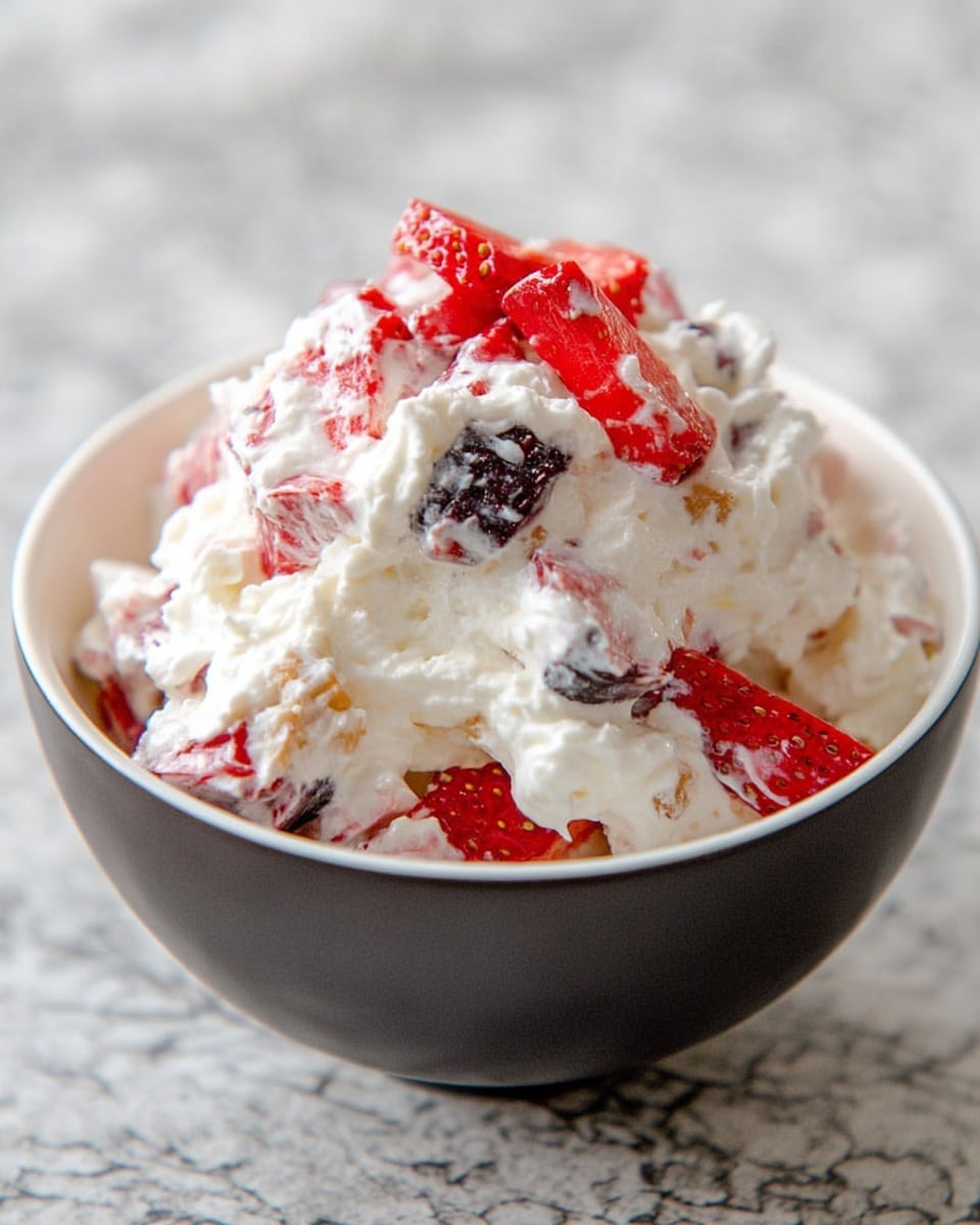 Easy Red, White, and Blue Cheesecake Salad: Patriotic Summer Treat